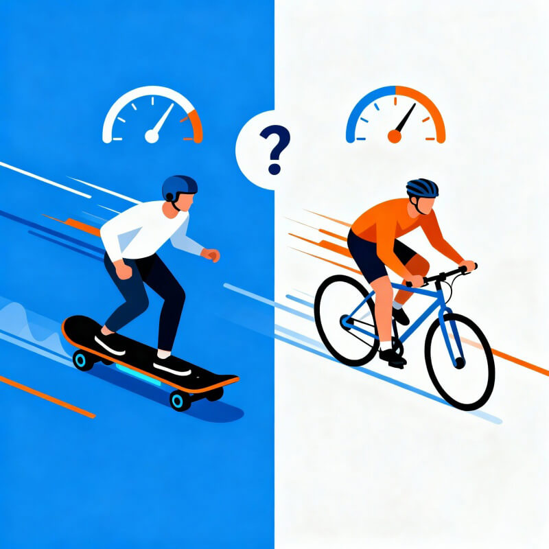 Electric Skateboard vs. Bike: Who Wins the Race for Speed?